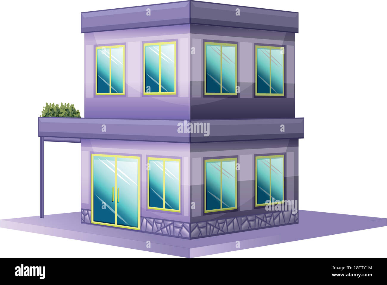 3D design for building painted in purple Stock Vector Image & Art - Alamy