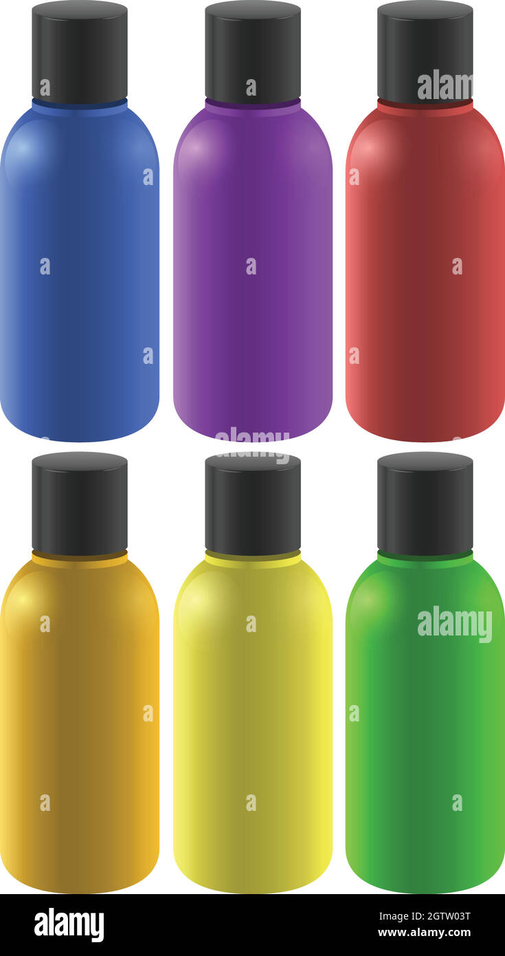 Collection wine bottles colorful Stock Vector Images - Alamy