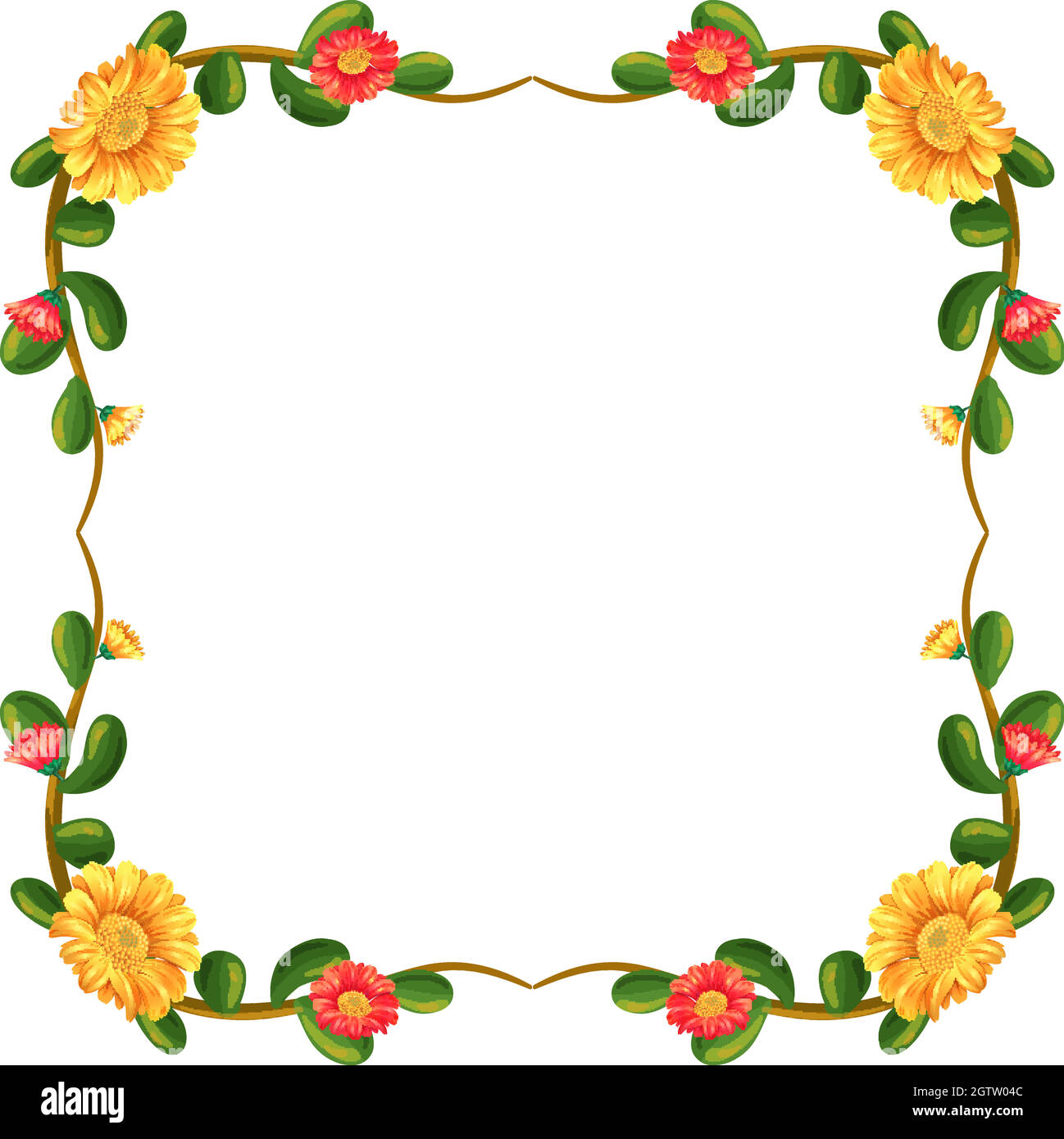 Simple Margin Designs Flower