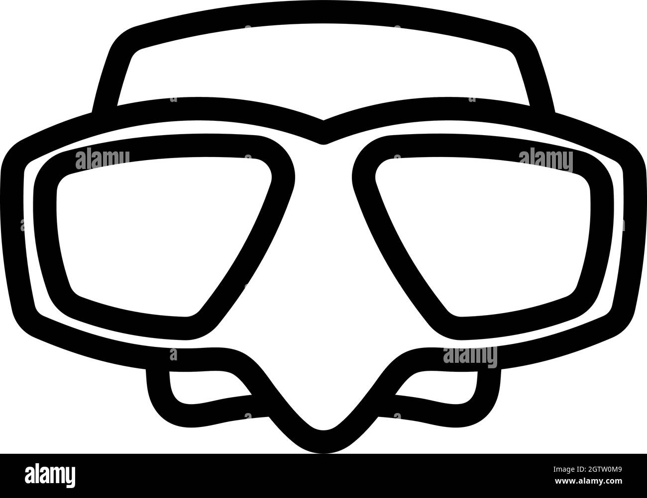 Icon Of Scuba Mask Stock Vector Image & Art - Alamy