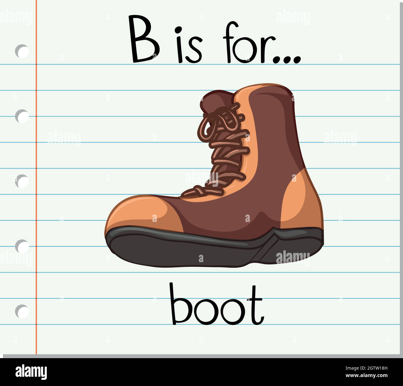 Flashcard letter B is for boot Stock Vector Image & Art - Alamy