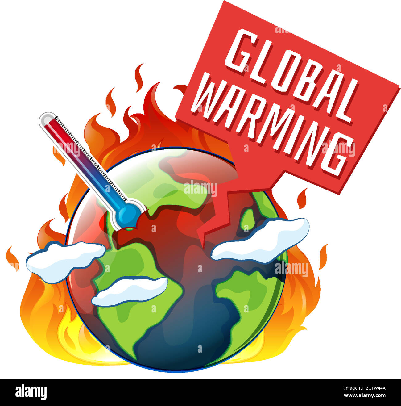 Global warming sign on Stock Vector Images - Alamy