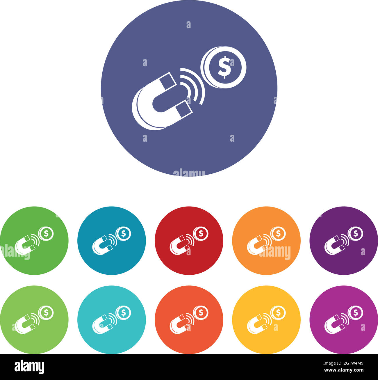 Magnetic coin Stock Vector Images - Alamy