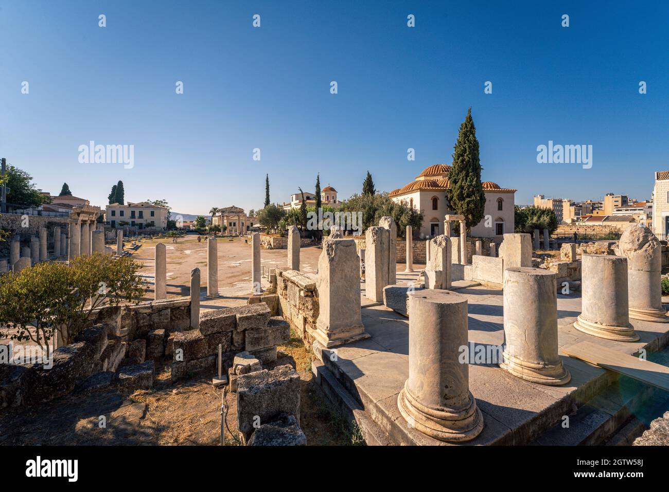 Roman agora athens monument hi-res stock photography and images - Alamy