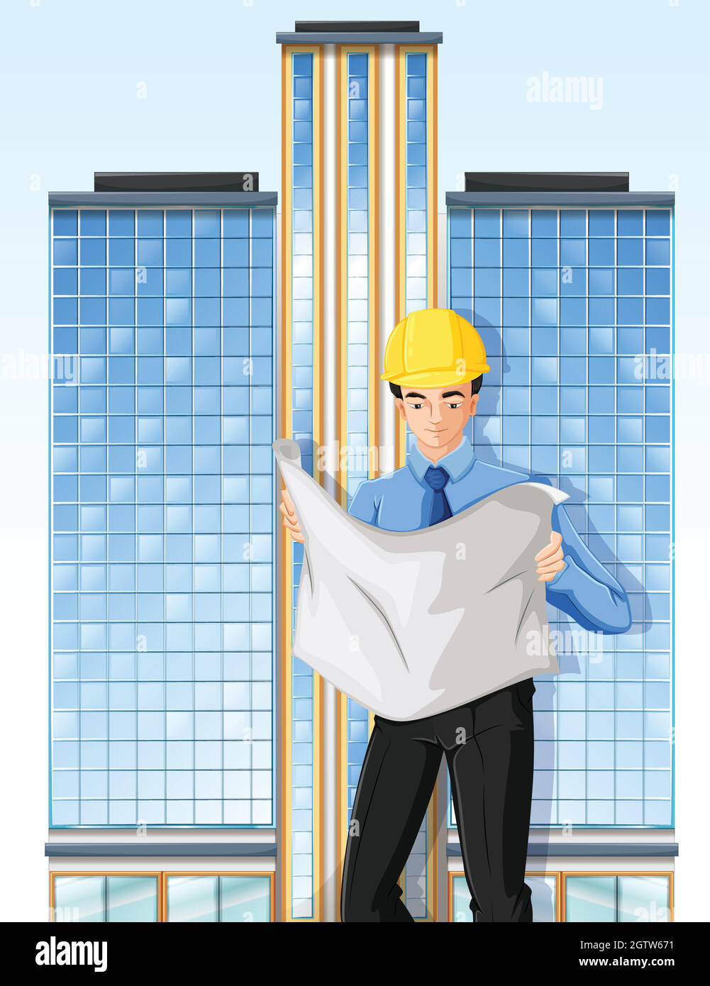 Residential building man Stock Vector Images - Alamy