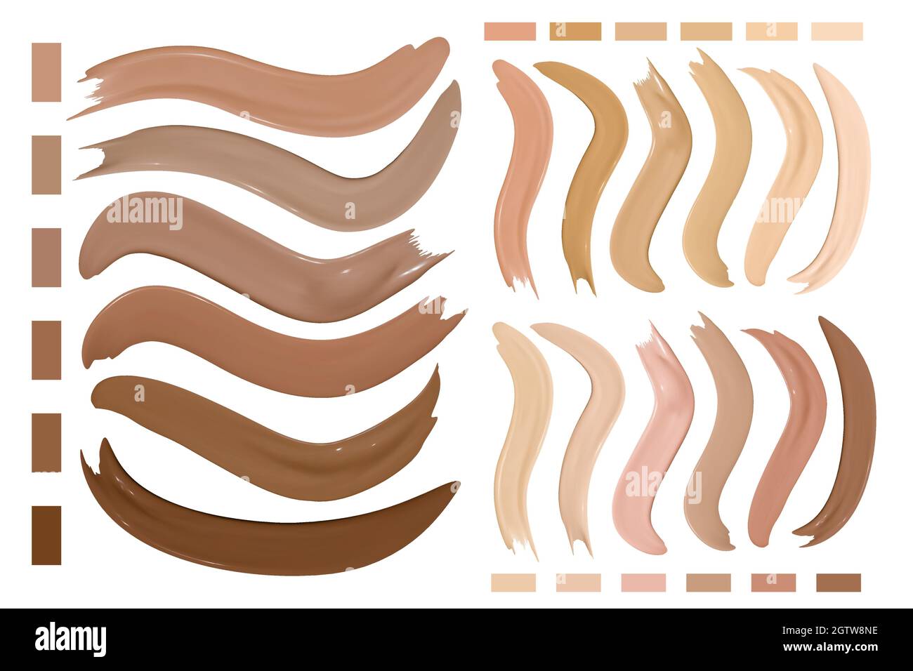 Beige Make Up Foundation Smudges. Cosmetic Concealer Texture. Paint ...