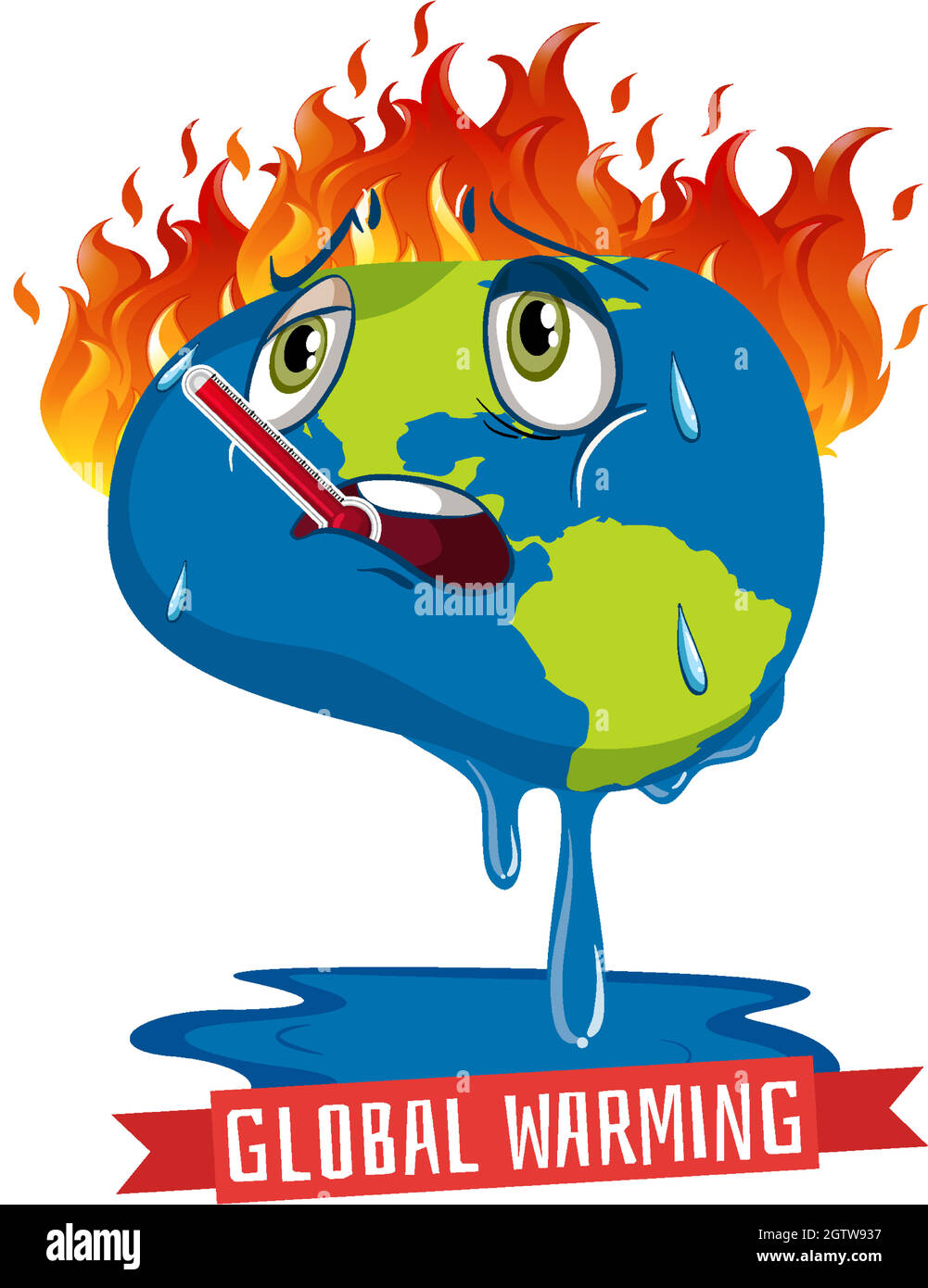 Earth On Fire Animation