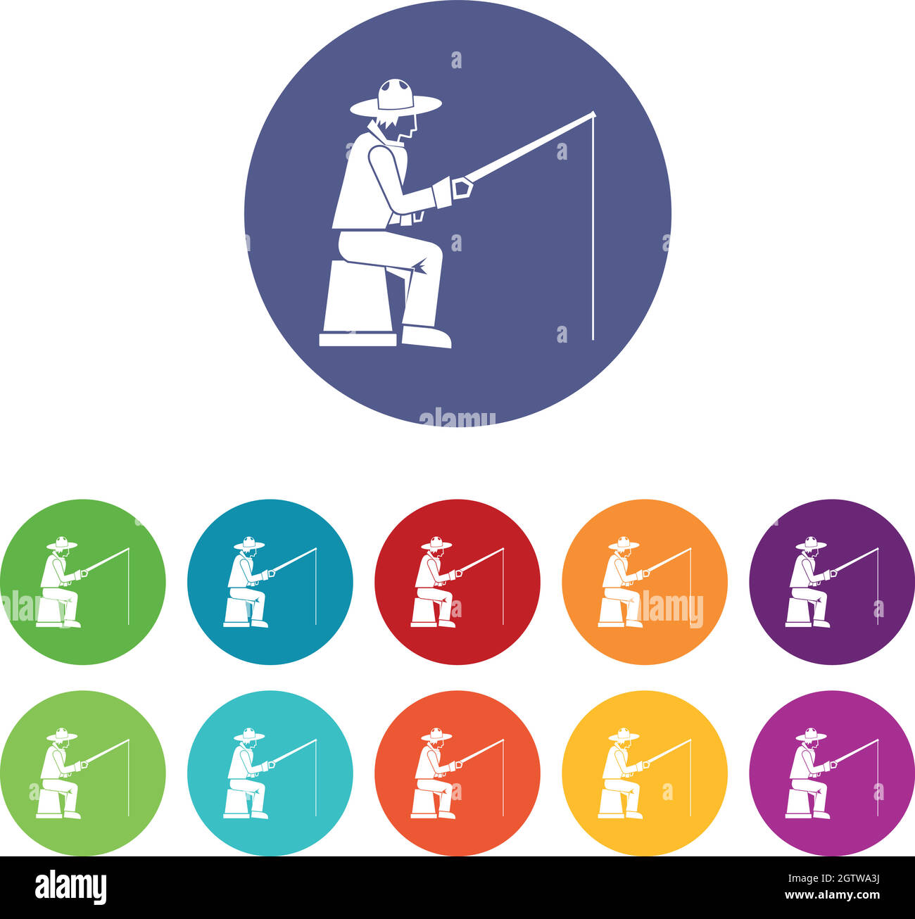 Rod and reel pier Stock Vector Images - Alamy