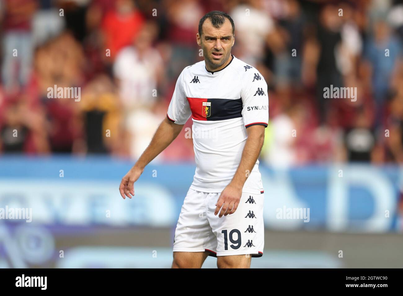 Genoa’s macedonian forward Goran Pandev looks during the Serie A ...