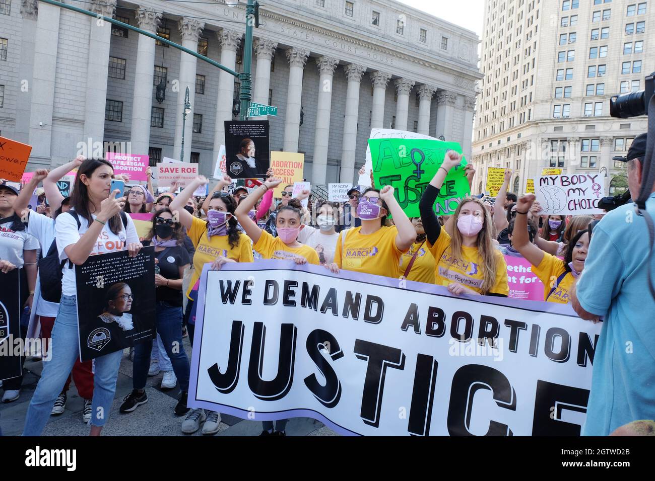 Reproductive Rights March in NYC Oct. 2, 2021 Stock Photo - Alamy