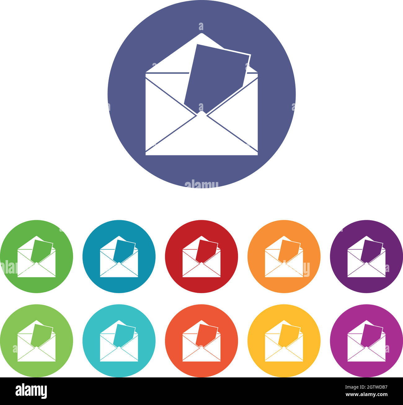 Envelope set icons Stock Vector Image & Art - Alamy