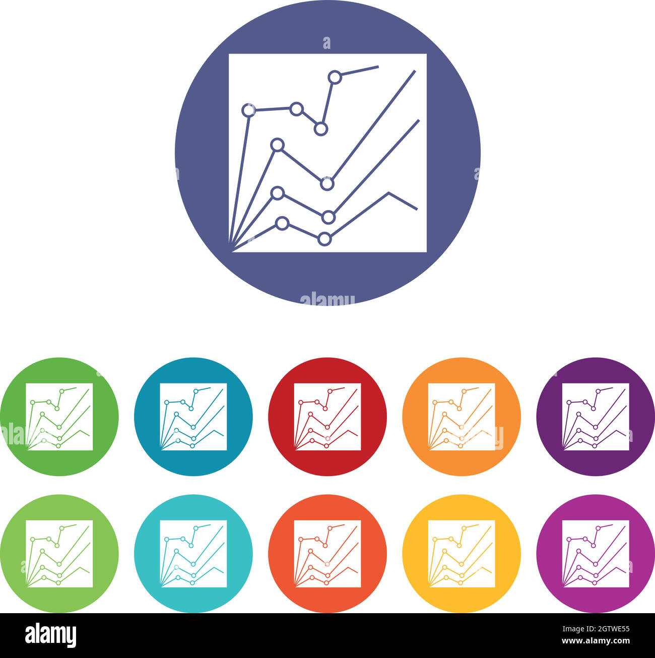 Financial statistics set icons Stock Vector Image & Art - Alamy