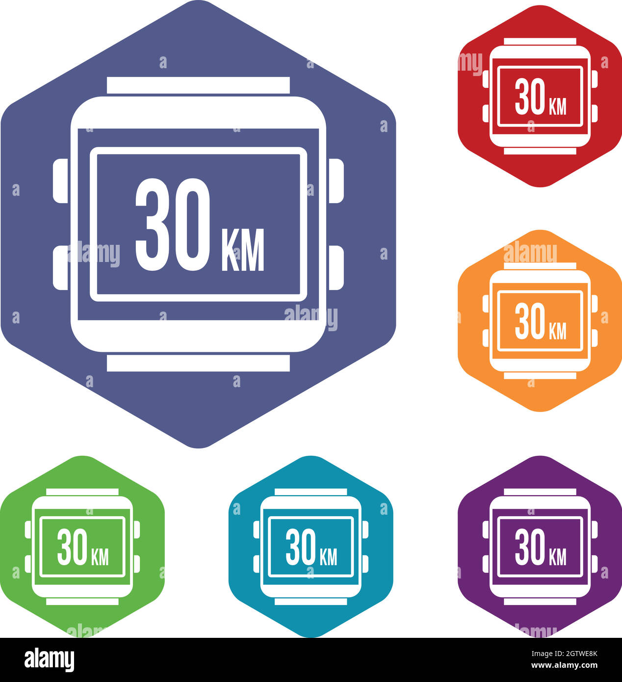 Speedometer bike icons set Stock Vector Image & Art - Alamy