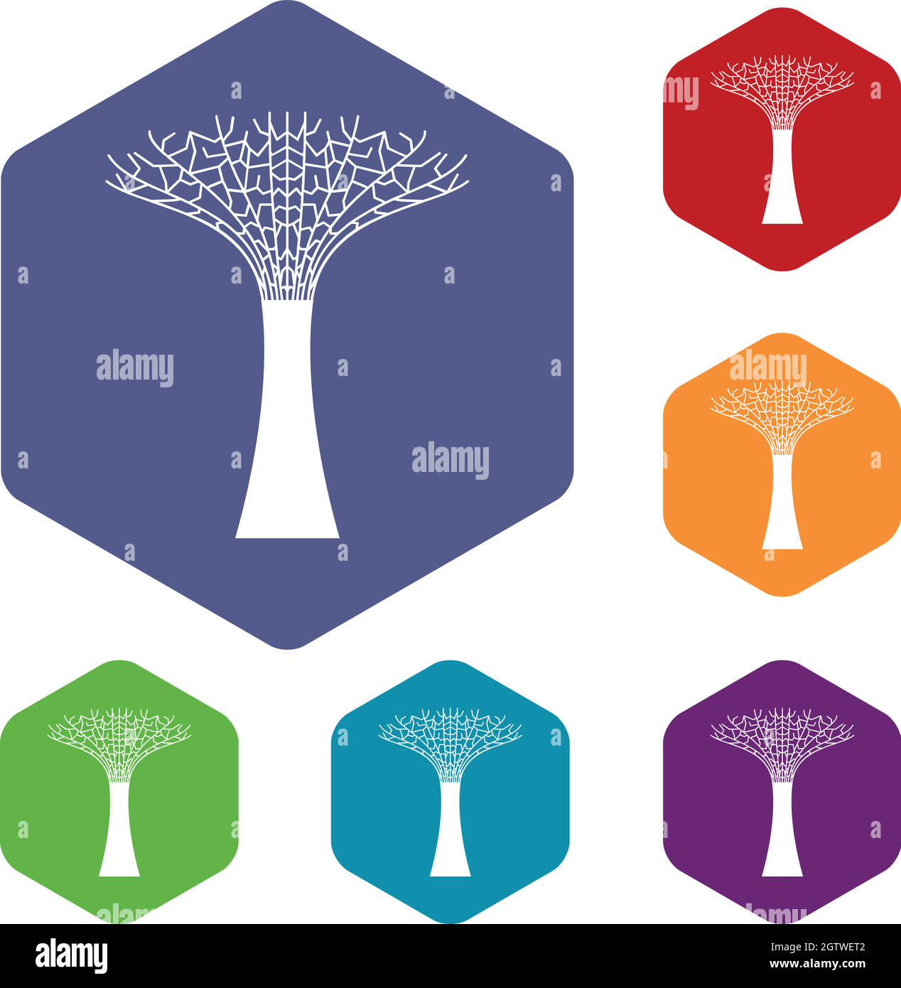 Singapore Supertree icons set Stock Vector Image & Art - Alamy