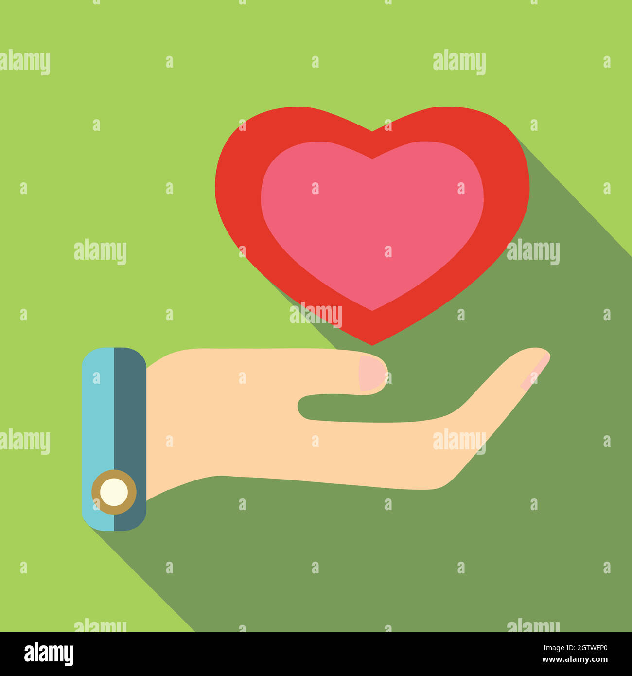 Giving heart in gift Stock Vector Images - Alamy