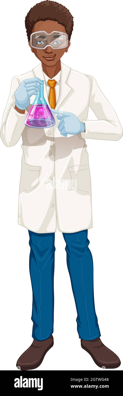 Science white coat Stock Vector Images - Alamy