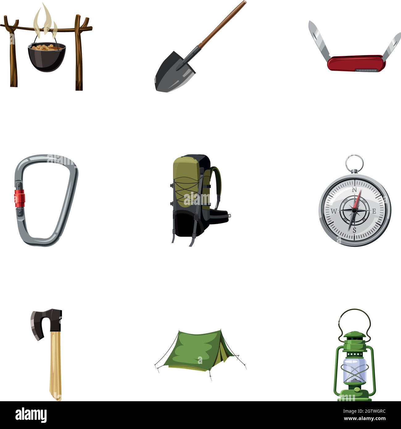 Camping cartoon hi-res stock photography and images - Alamy