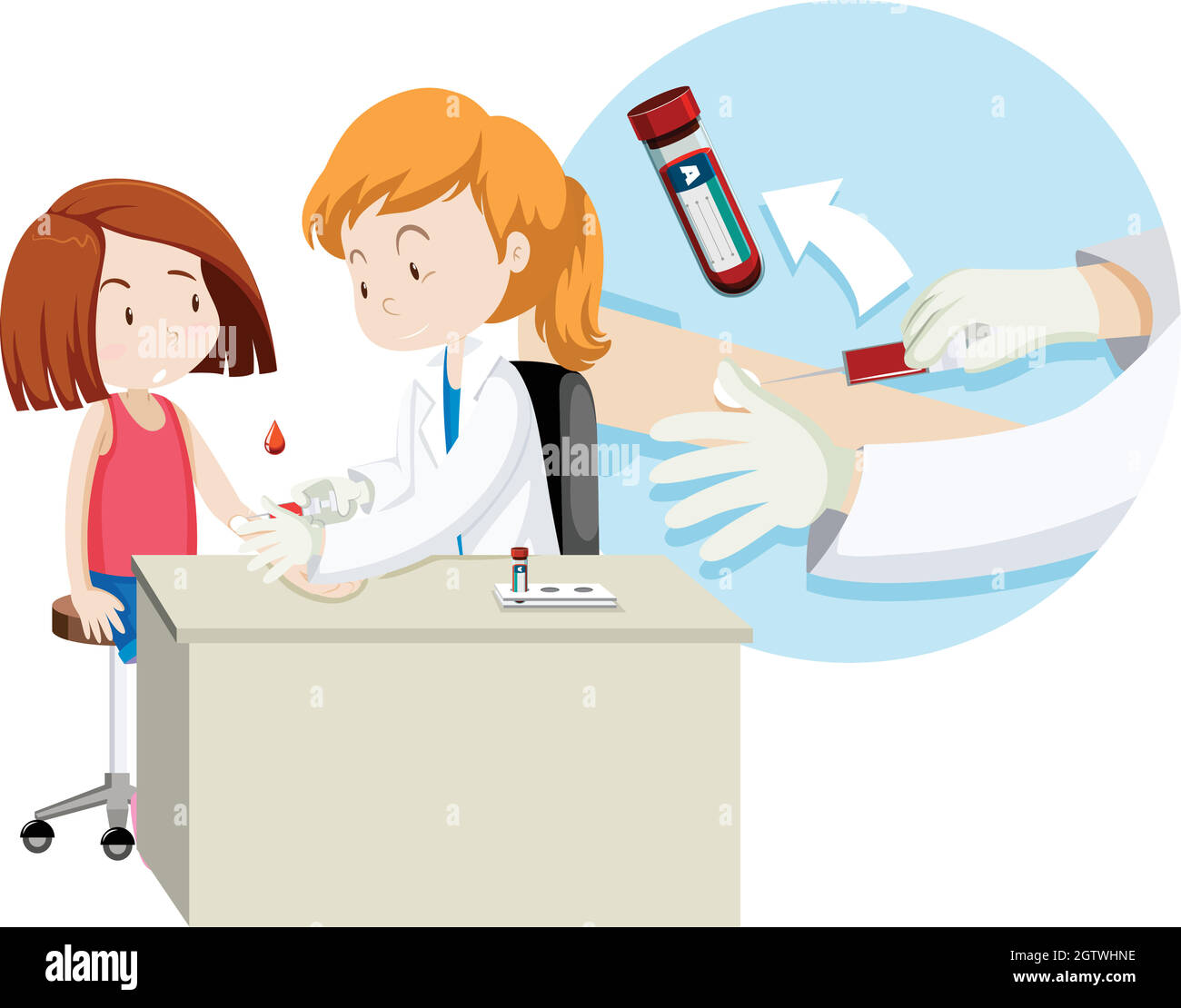 Girl taking test Stock Vector Images - Alamy