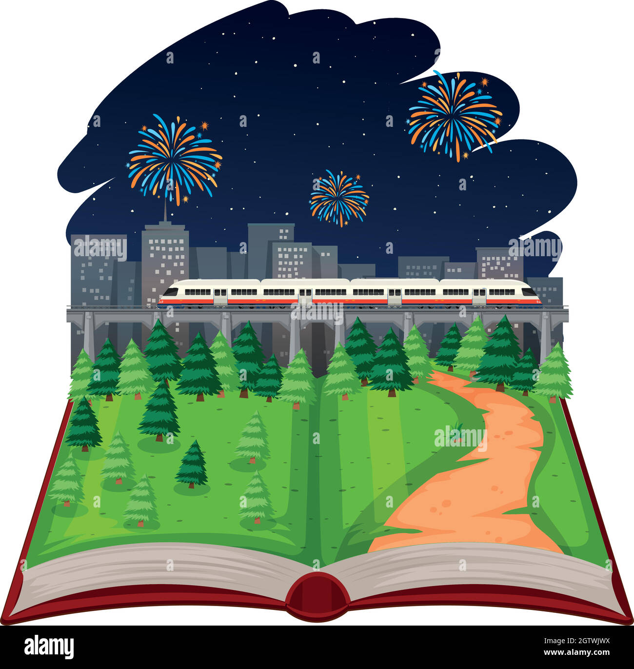 Open book firework theme Stock Vector Image & Art - Alamy
