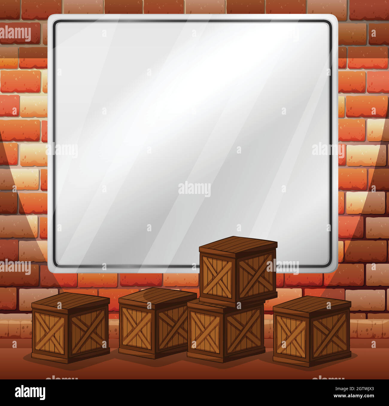 Border design with boxes on the floor Stock Vector Image & Art - Alamy