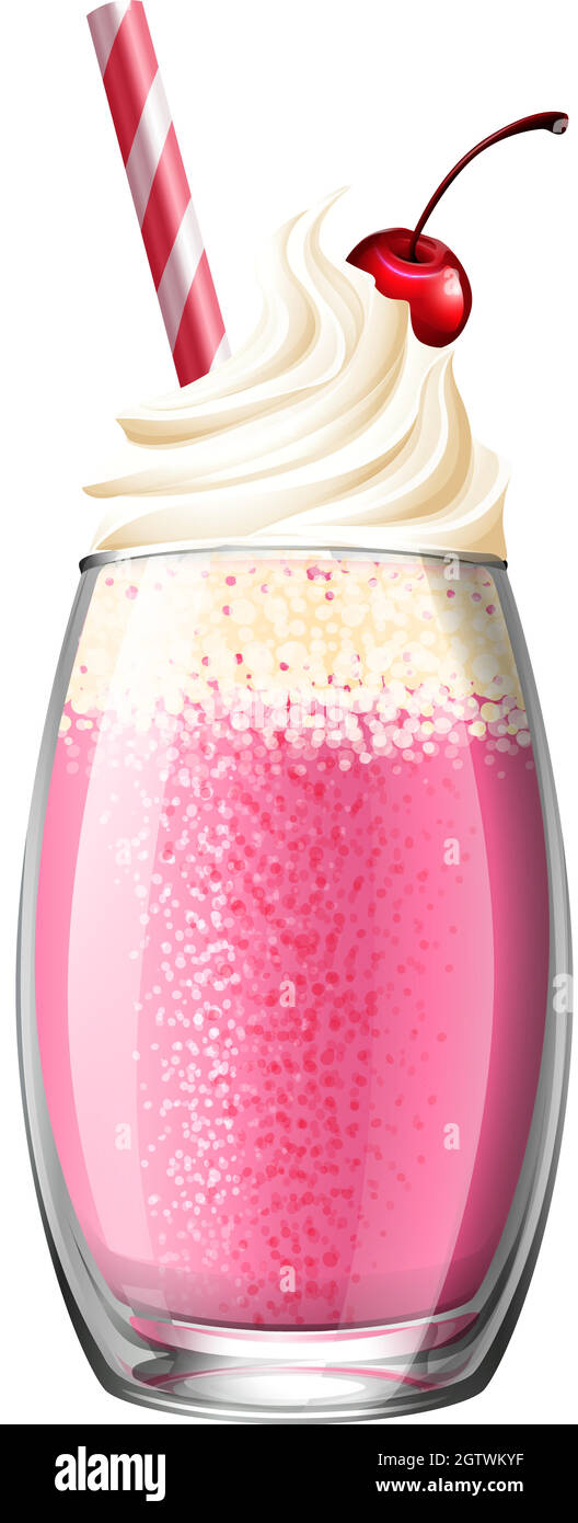 Pink fruit smoothie Stock Vector Images - Alamy