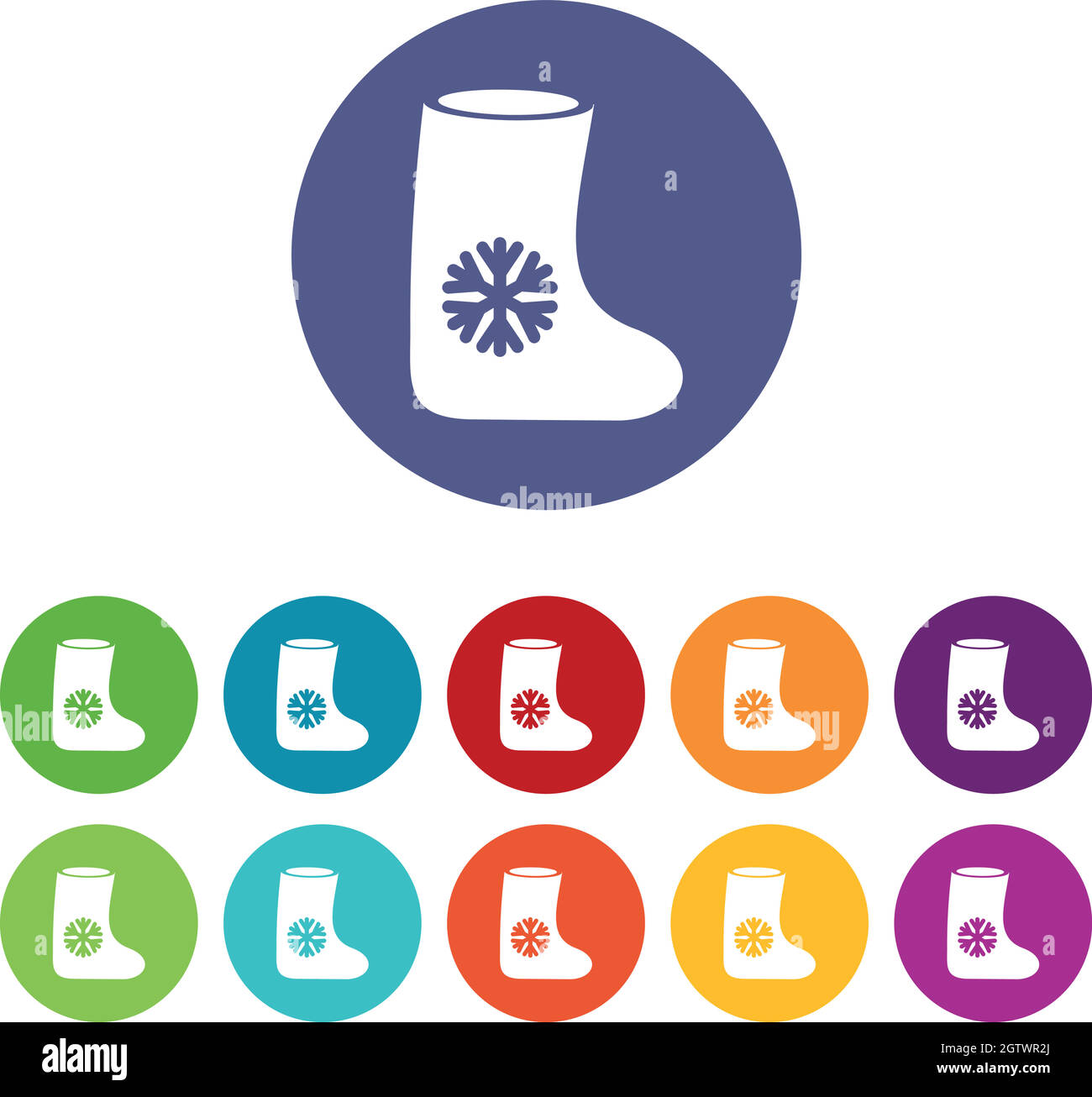 Felt boots set icons Stock Vector Image & Art - Alamy