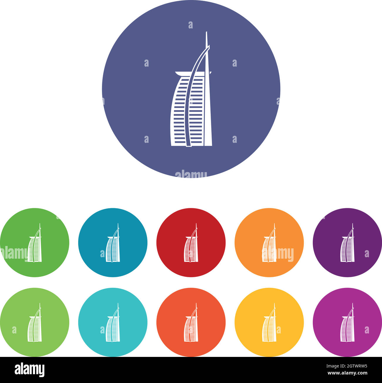 Hotel Burj Al Arab set icons Stock Vector Image & Art - Alamy