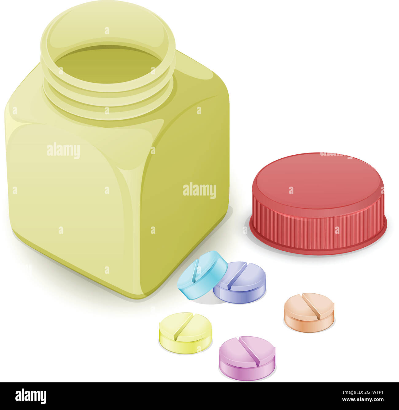 Daily tablets bottle Stock Vector Images - Alamy