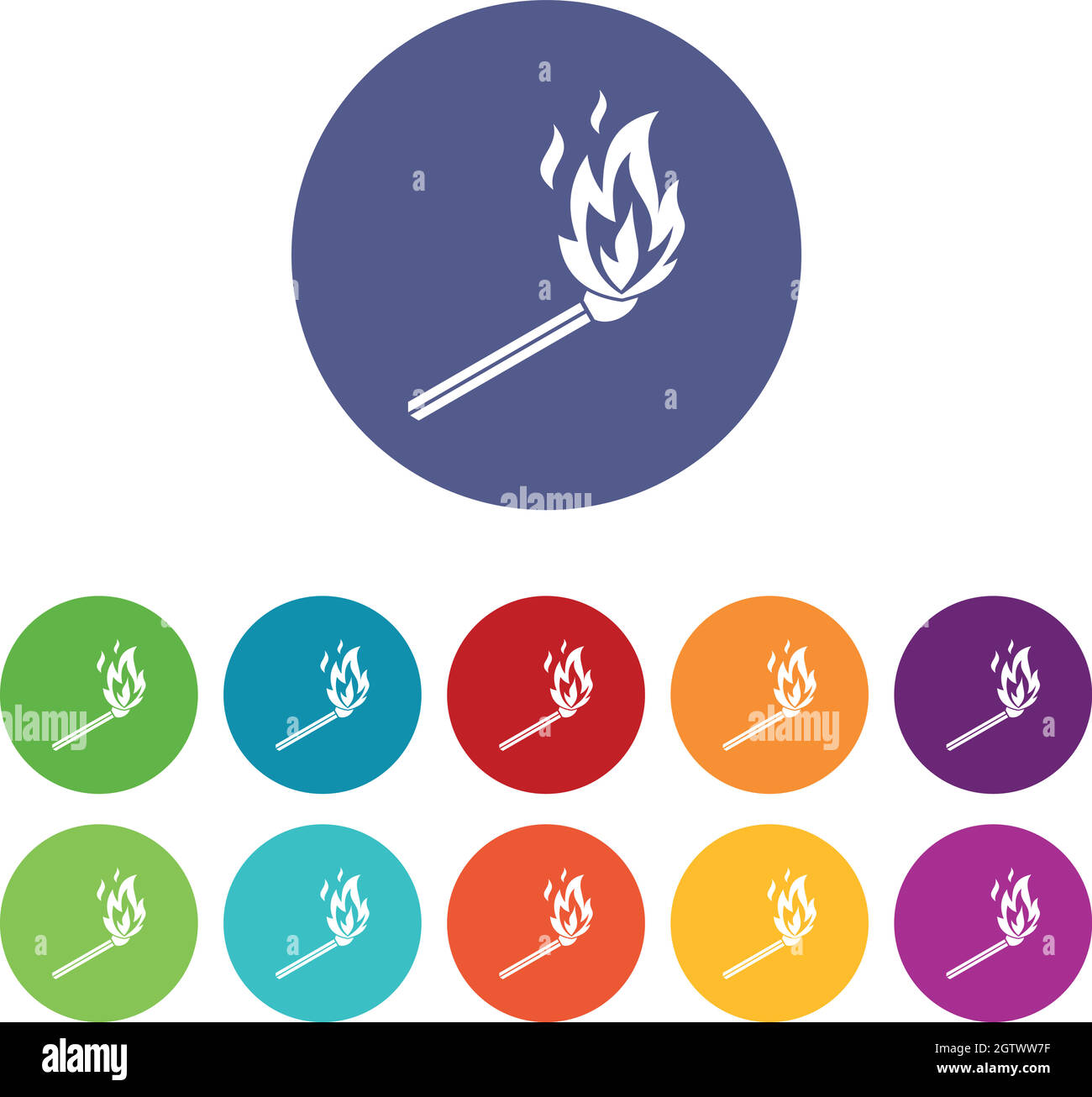 Match flame set icons Stock Vector Image & Art - Alamy