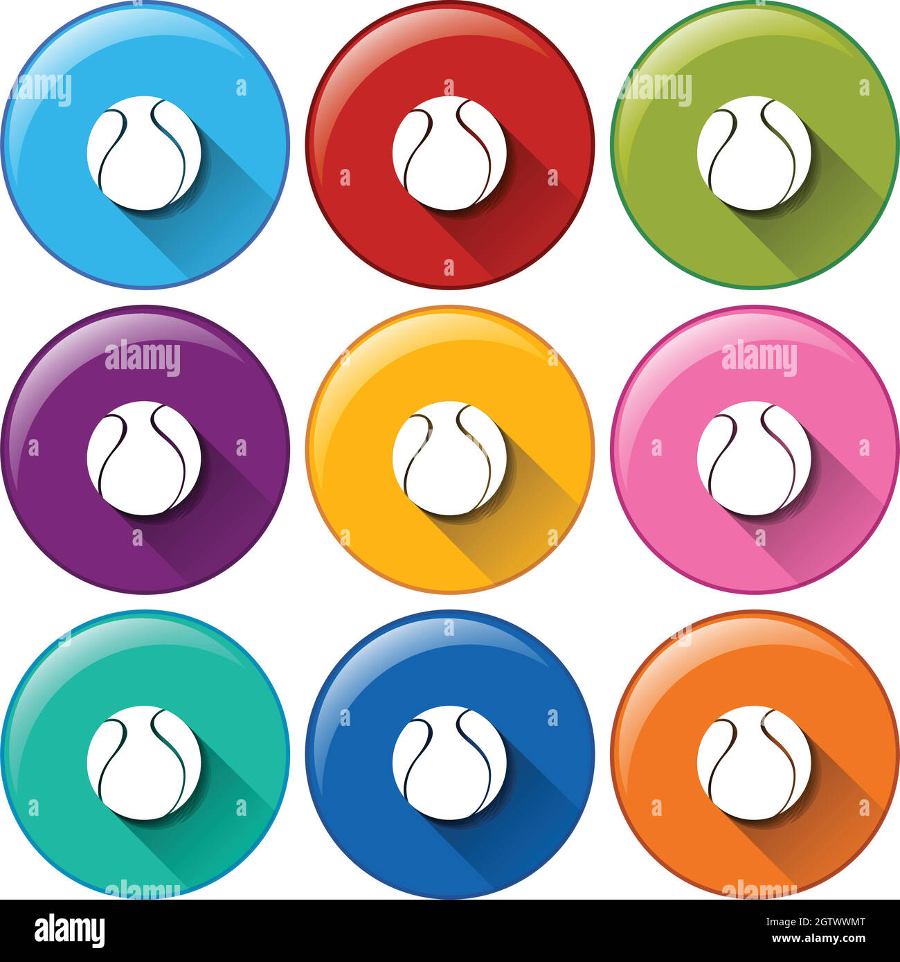 Round icons with balls Stock Vector Image & Art - Alamy