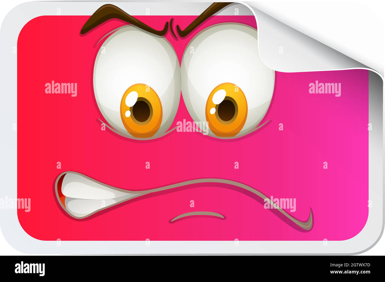 Upset face drawing Stock Vector Images - Alamy