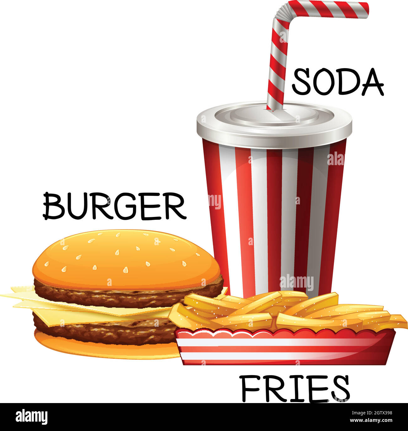 Dining burger Stock Vector Images - Alamy