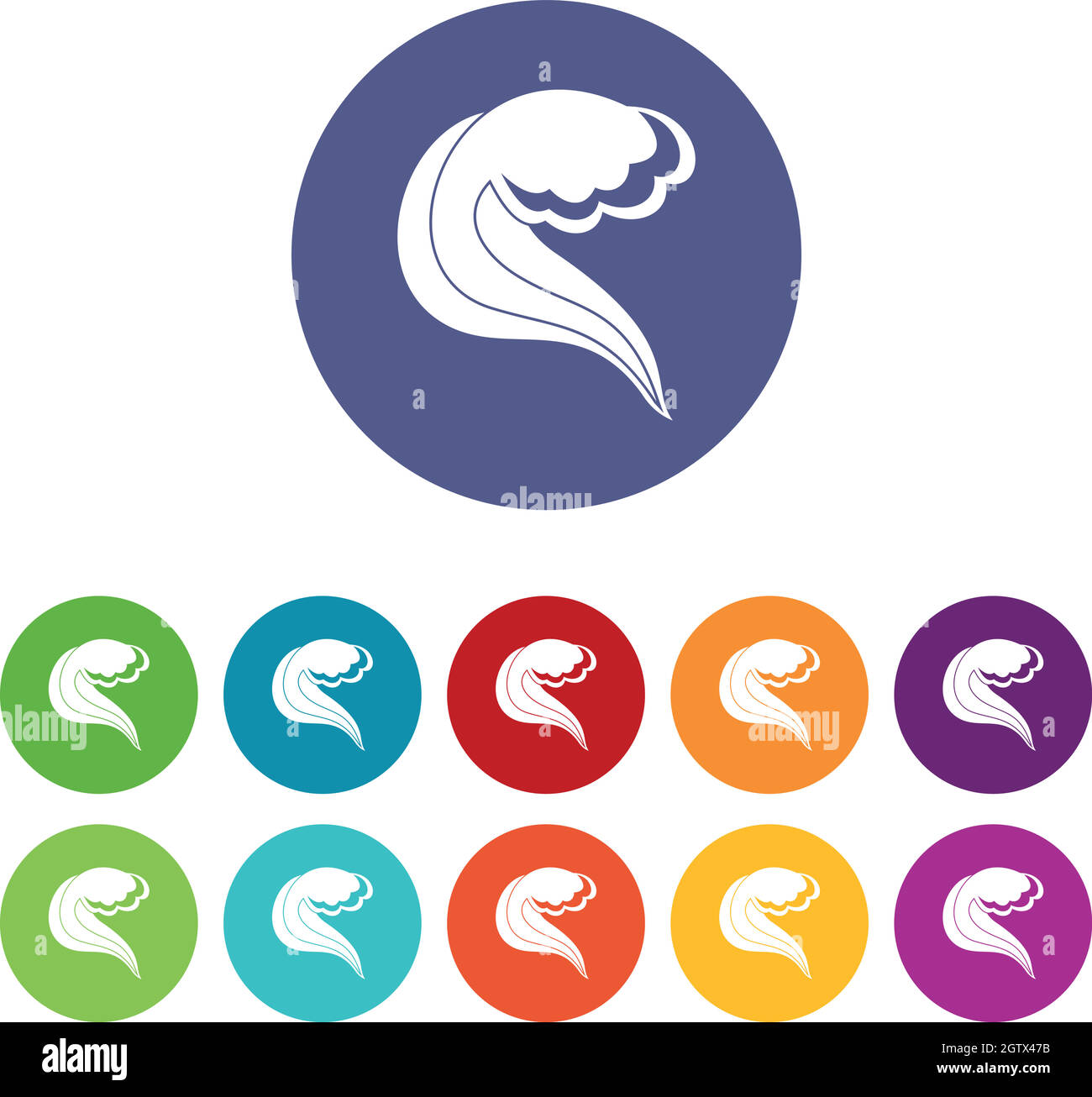 Ocean or sea wave set icons Stock Vector Image & Art - Alamy