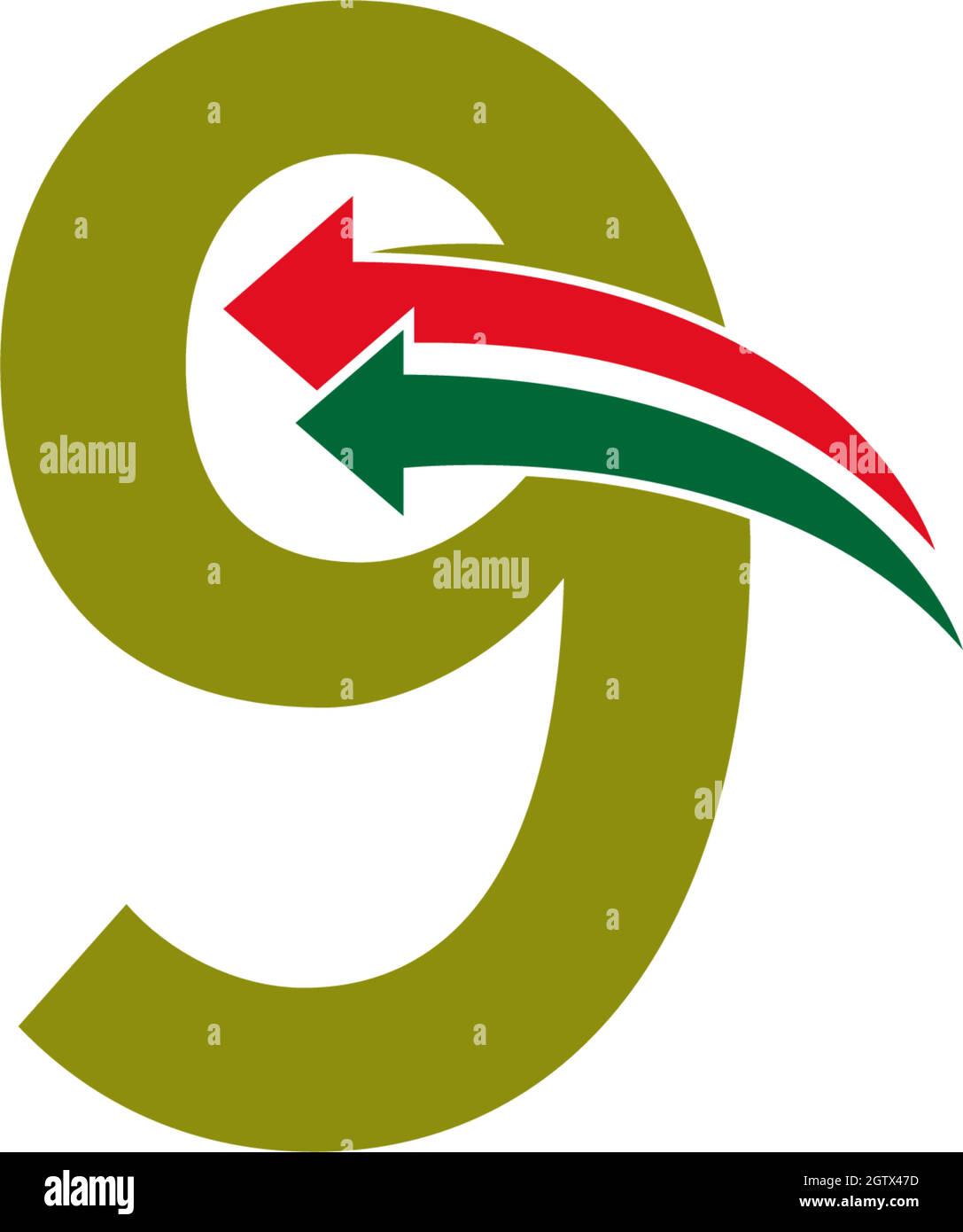 Doubel arrow in front number 9 icon logo design template illustration ...