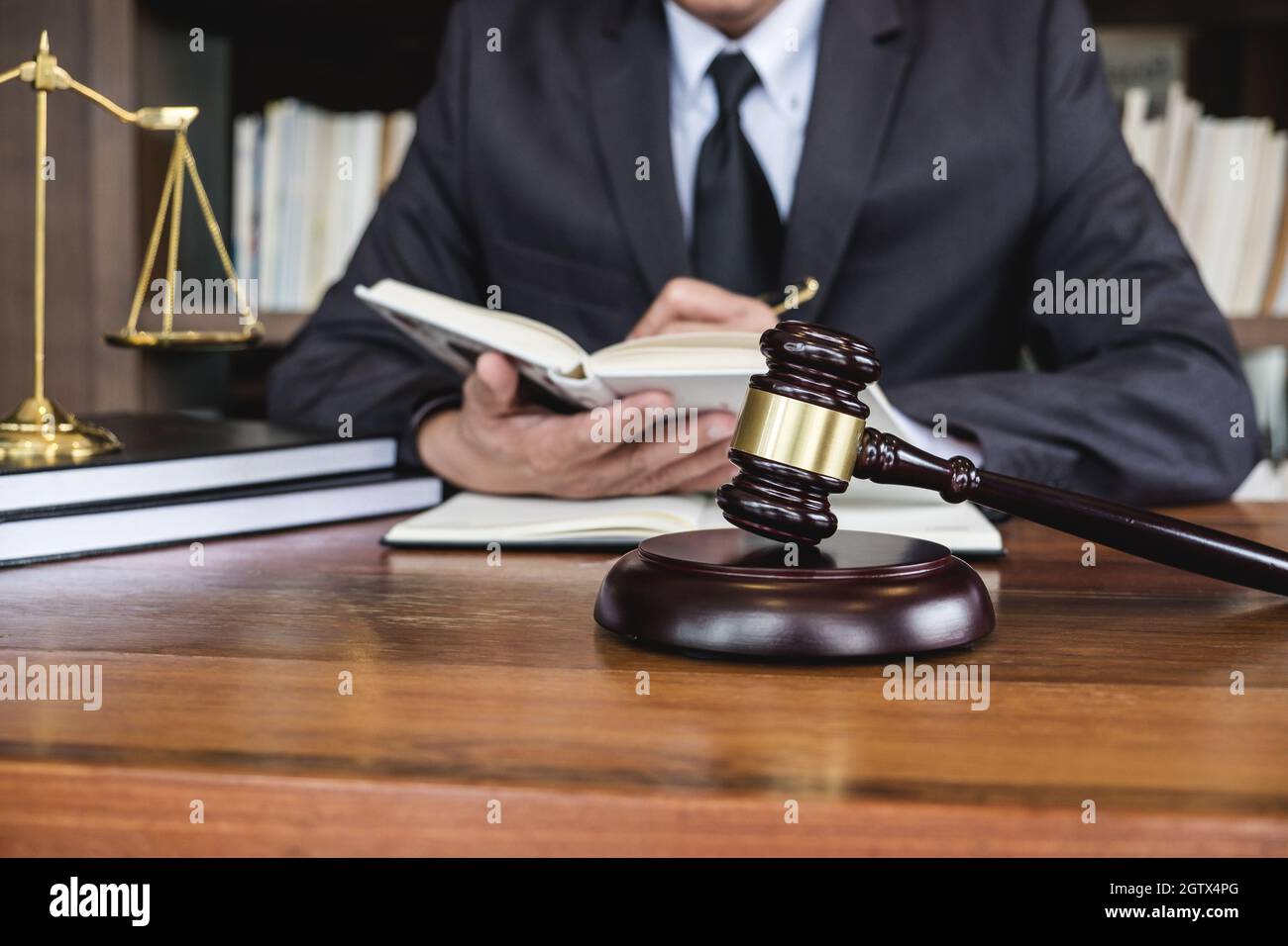 Authority sitting holding reading book hi-res stock photography and ...