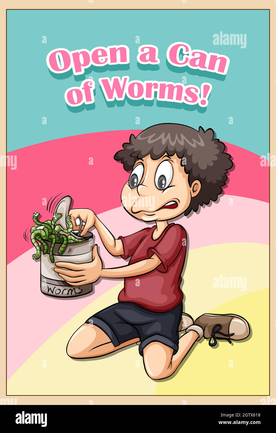 Open a can of worms Stock Vector Image & Art - Alamy