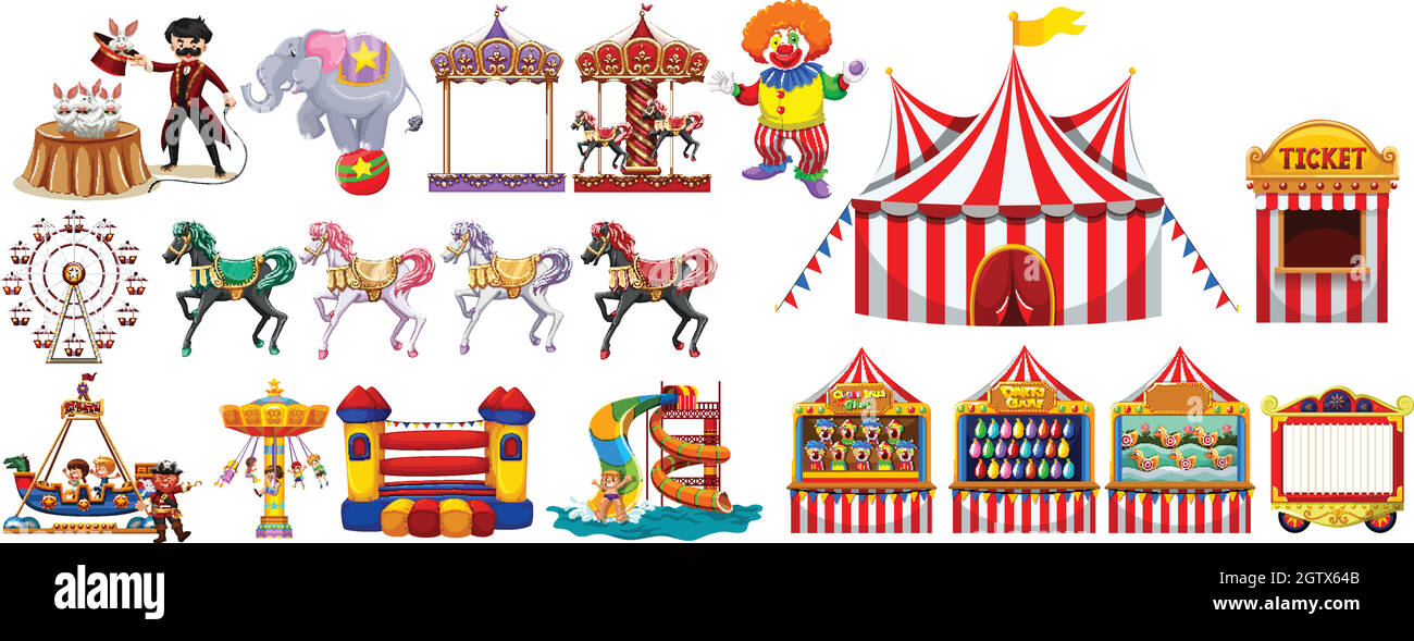 Different objects from the circus Stock Vector Image & Art - Alamy