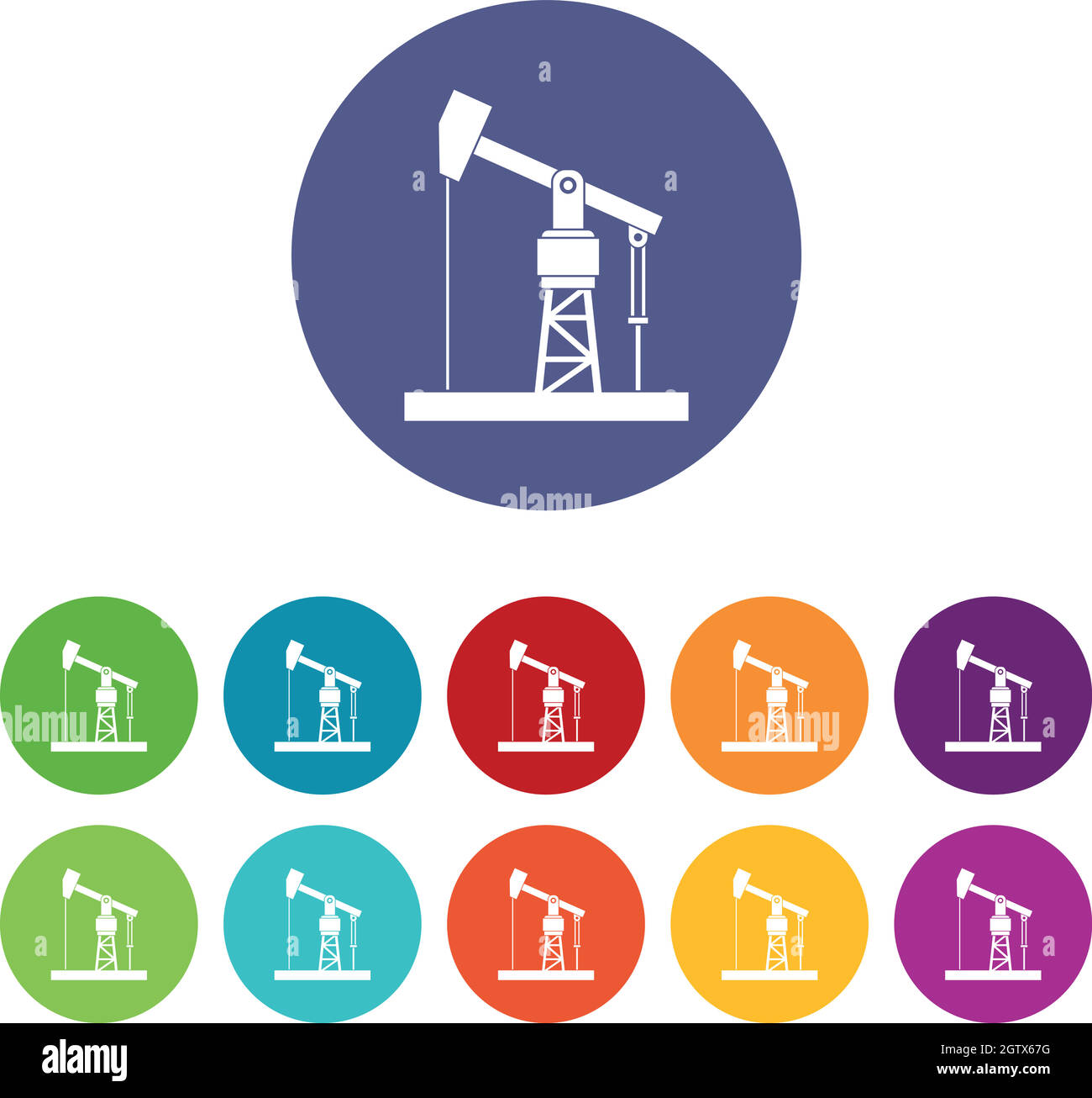 Oil pump set icons Stock Vector Image & Art - Alamy