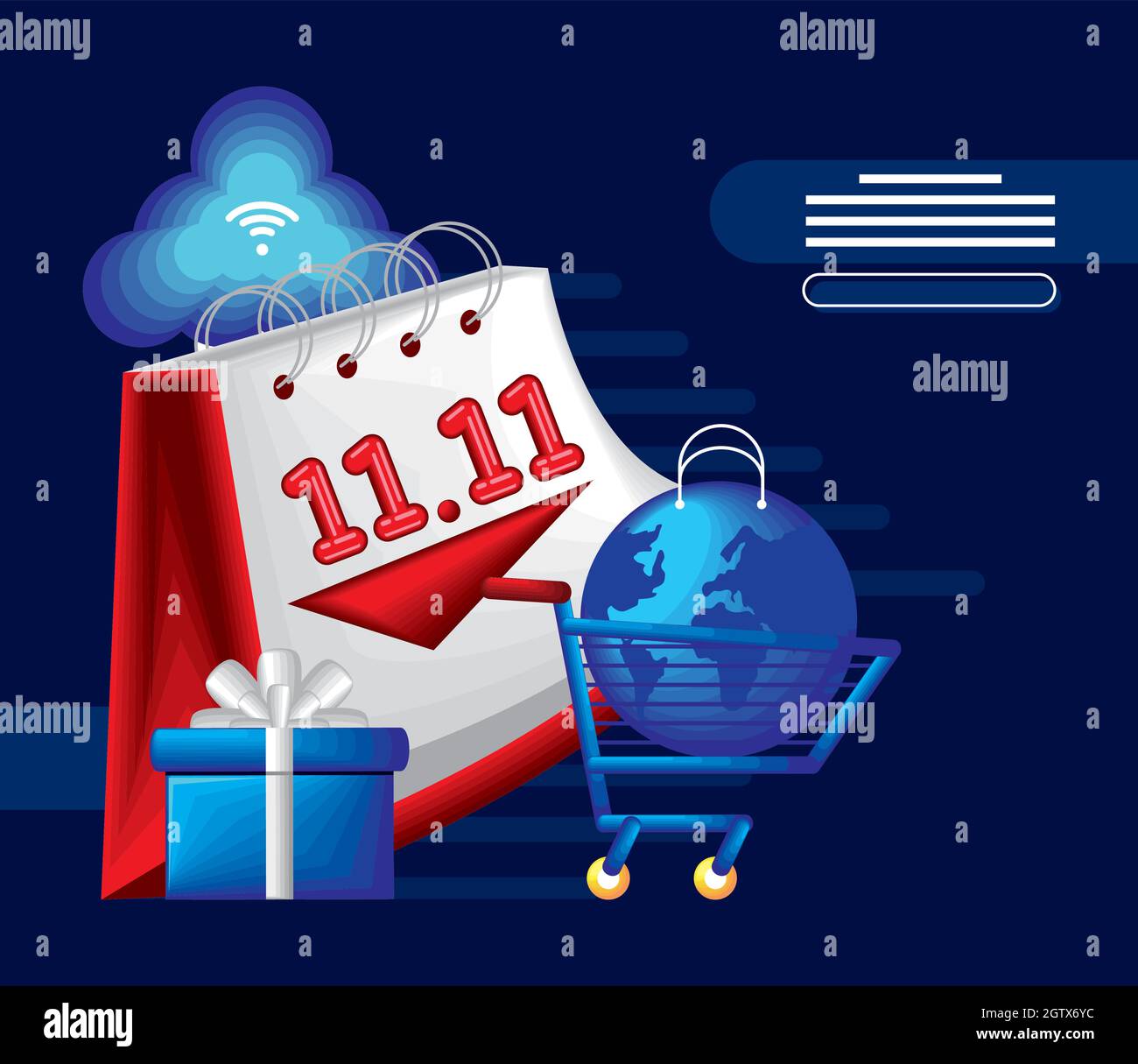 world shopping day card Stock Vector Image & Art - Alamy