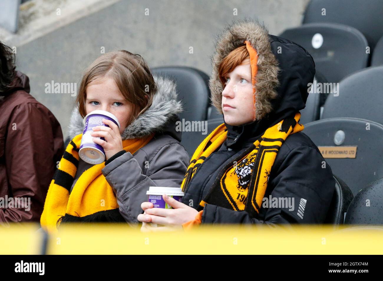 Fans of Hull City watch on Stock Photo - Alamy
