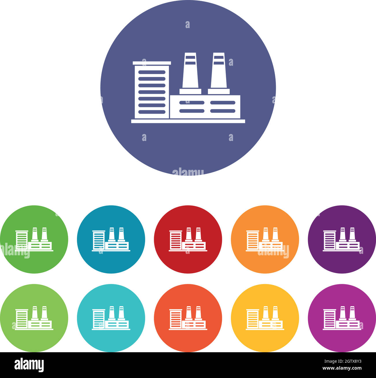 Power plant set icons Stock Vector Image & Art - Alamy