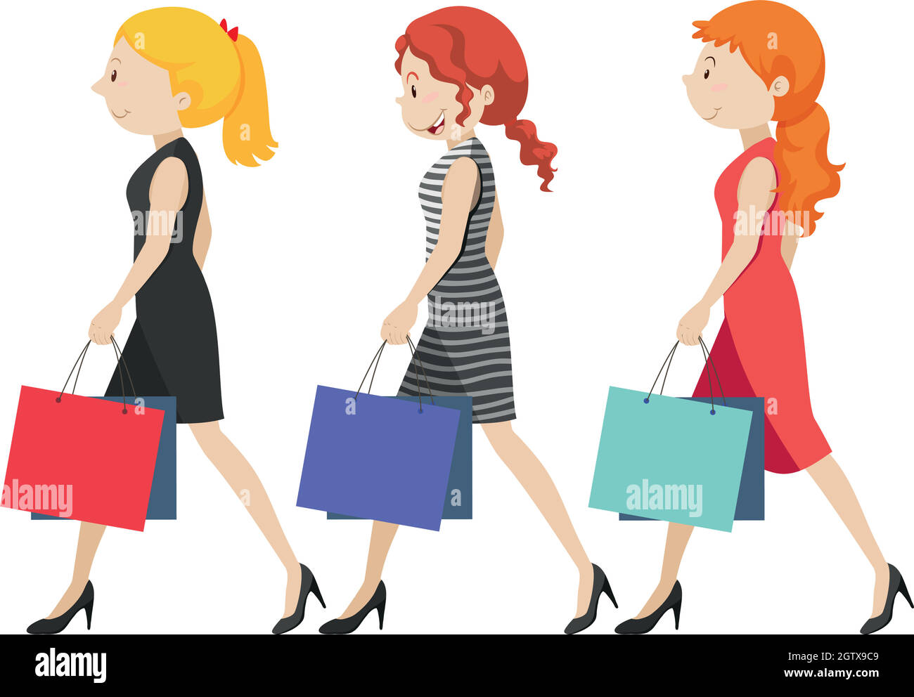 Women shoppers Cut Out Stock Images & Pictures - Alamy