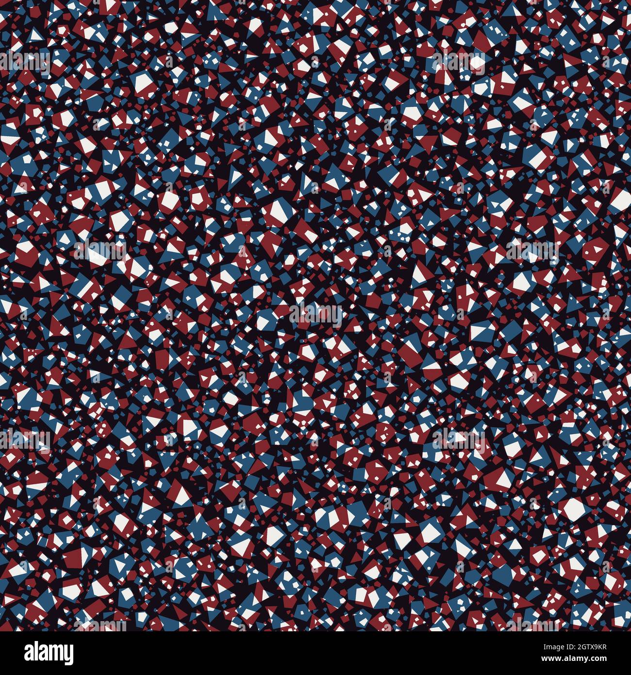 Seamless red and blue overlay circles and shapes pattern for surface ...