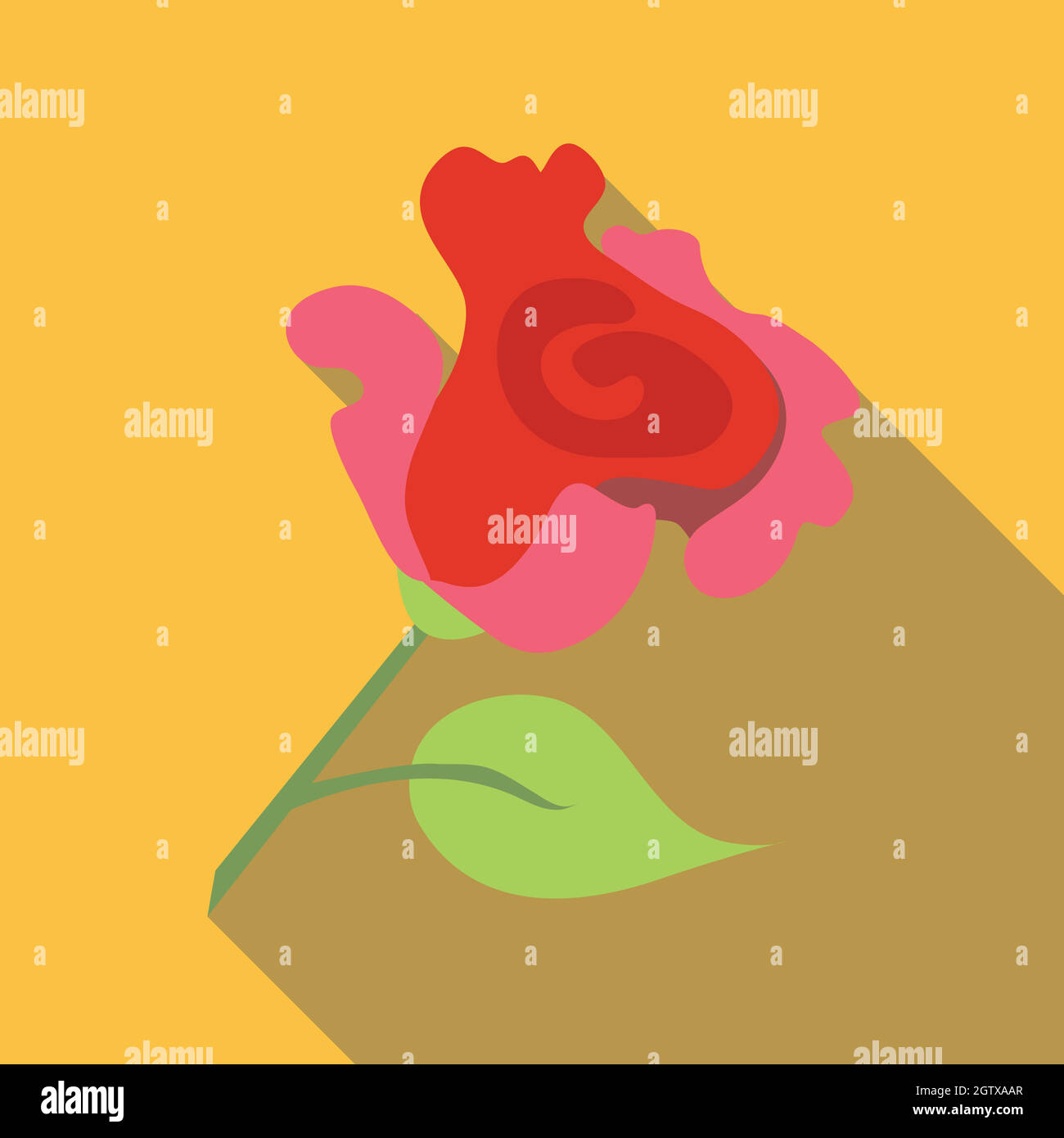 Rose pink bud Stock Vector Images - Alamy
