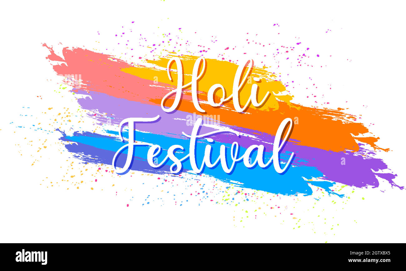 Holi festival poster design with colorful background Stock Vector Image ...