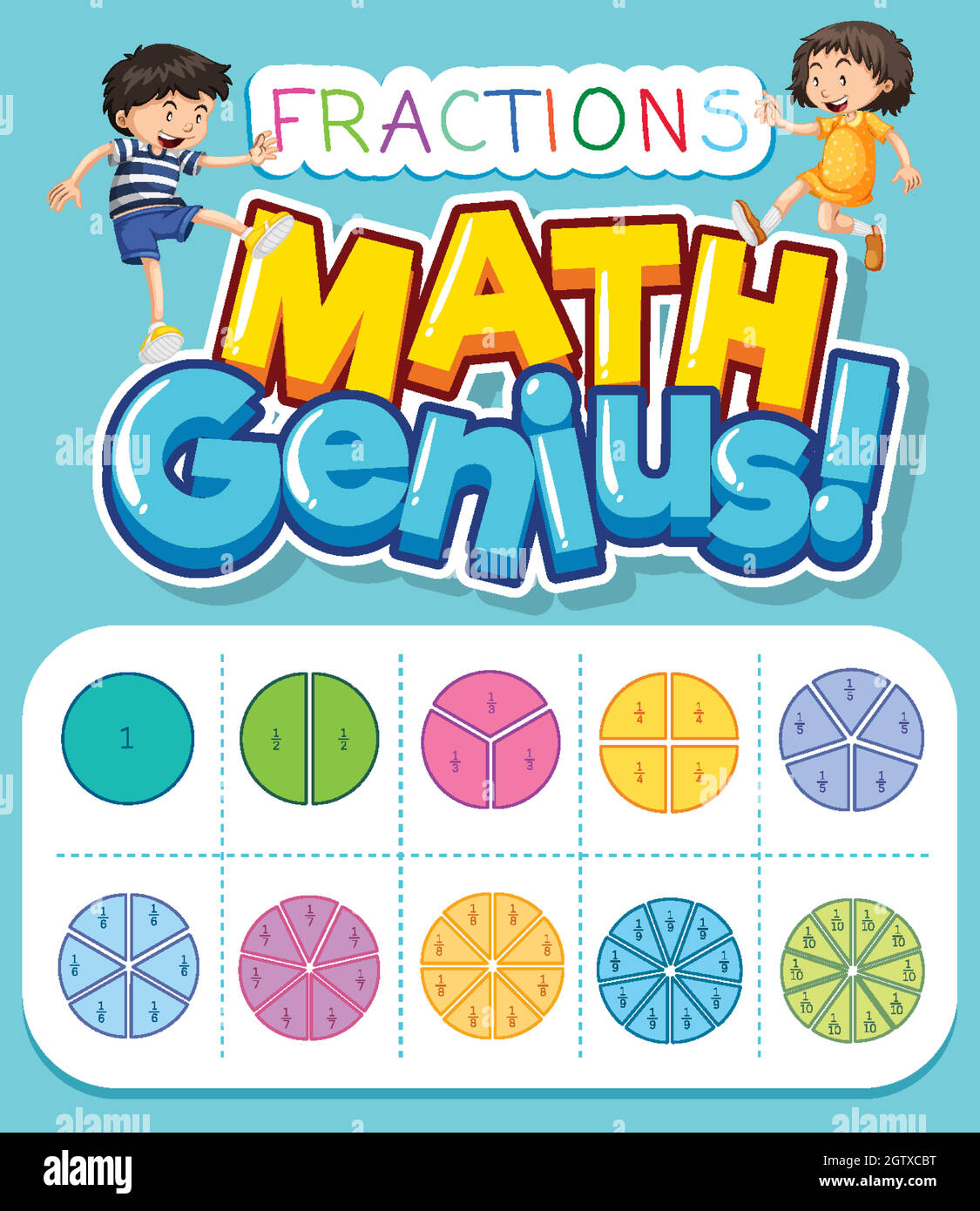Fractions cartoon Stock Vector Images - Alamy