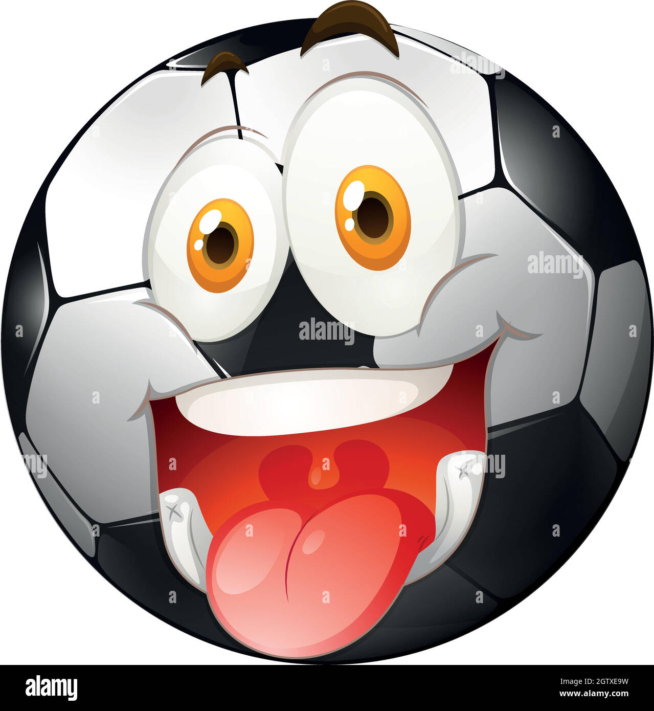Football happy face illustration hi-res stock photography and images ...