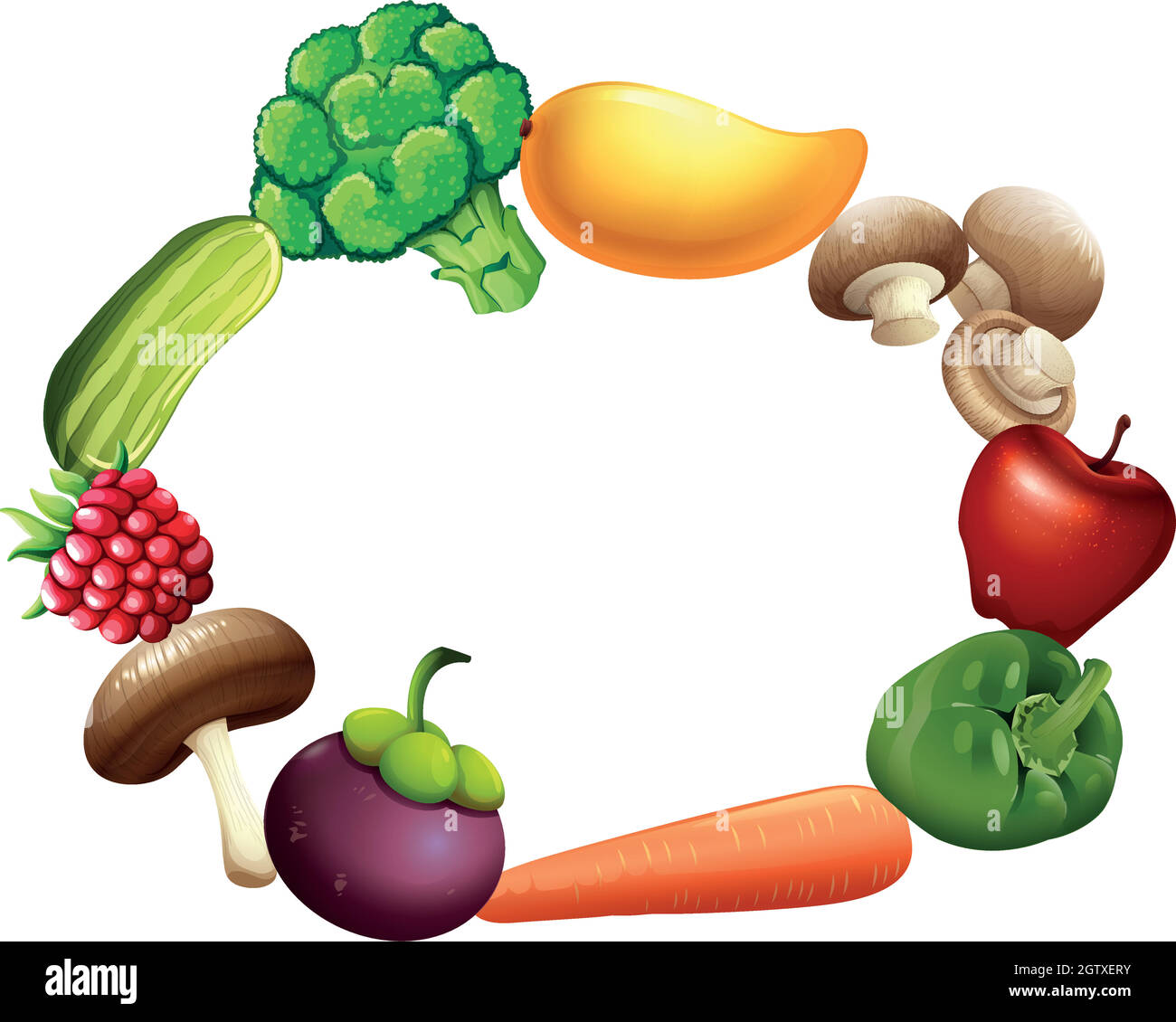 Fruits And Vegetables Clipart Border