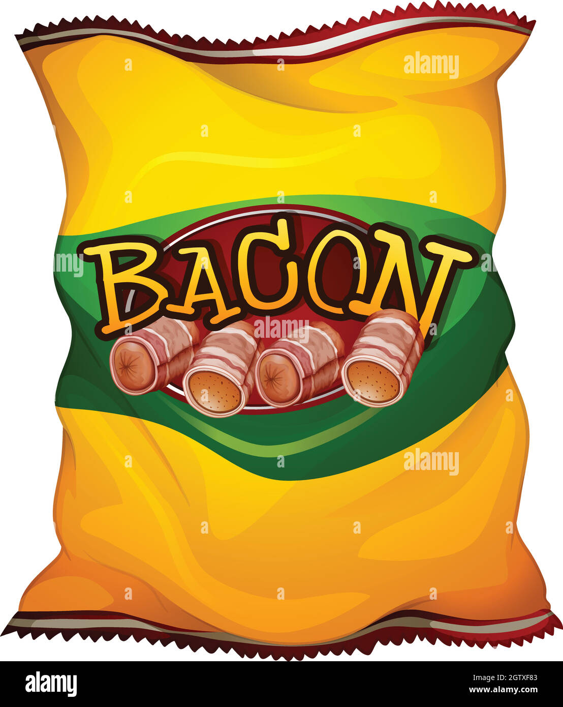 Package of bacon Stock Vector Images - Alamy