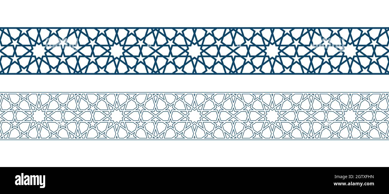 Islamic ornament pattern border for Ramadan card Stock Vector Image ...